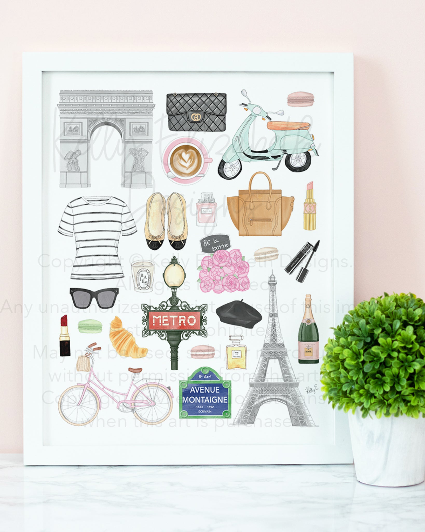 Paris Art Print – Kelly Elizabeth Designs
